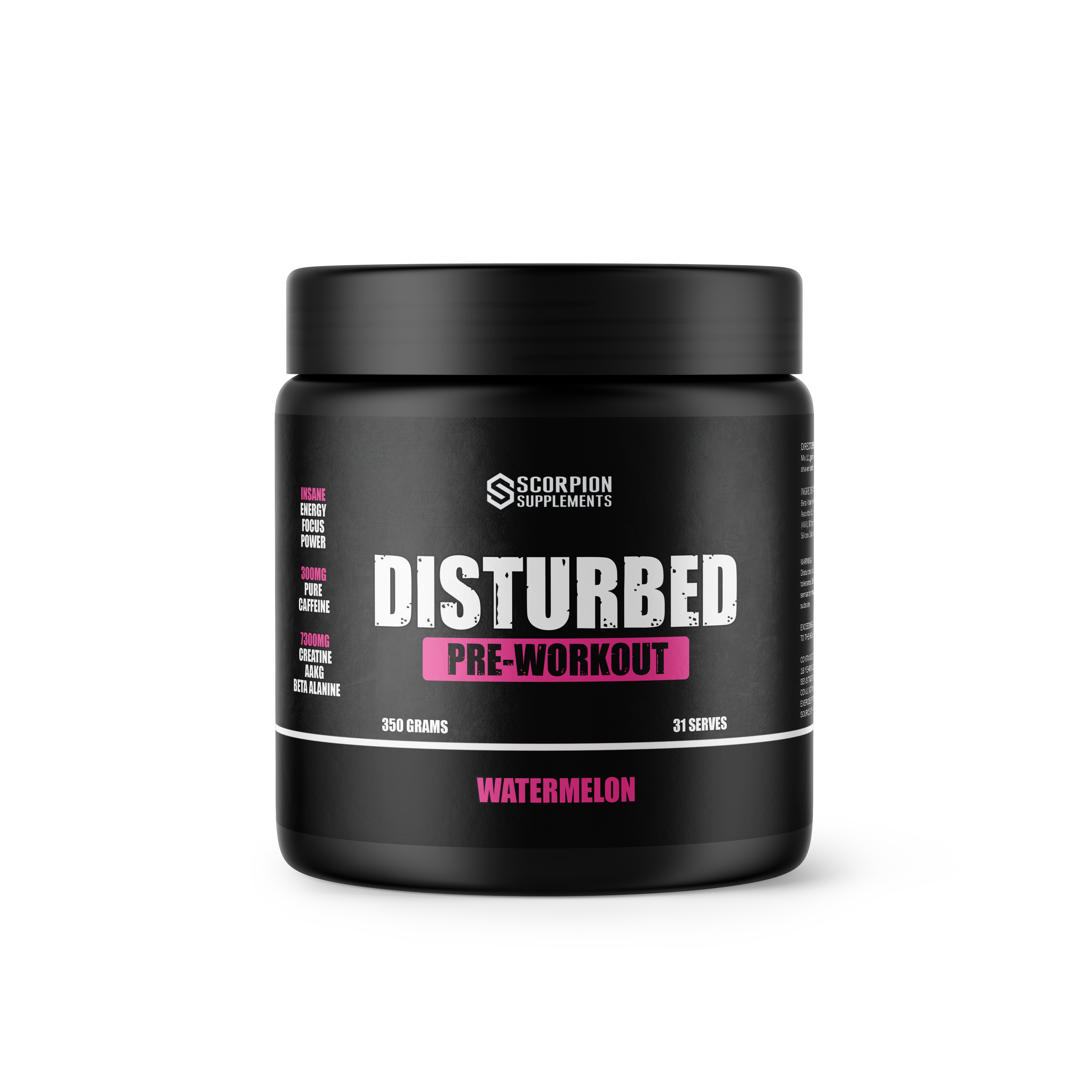 SCORPION DISTURBED PRE-WORKOUT 350G – Scorpion Supplements