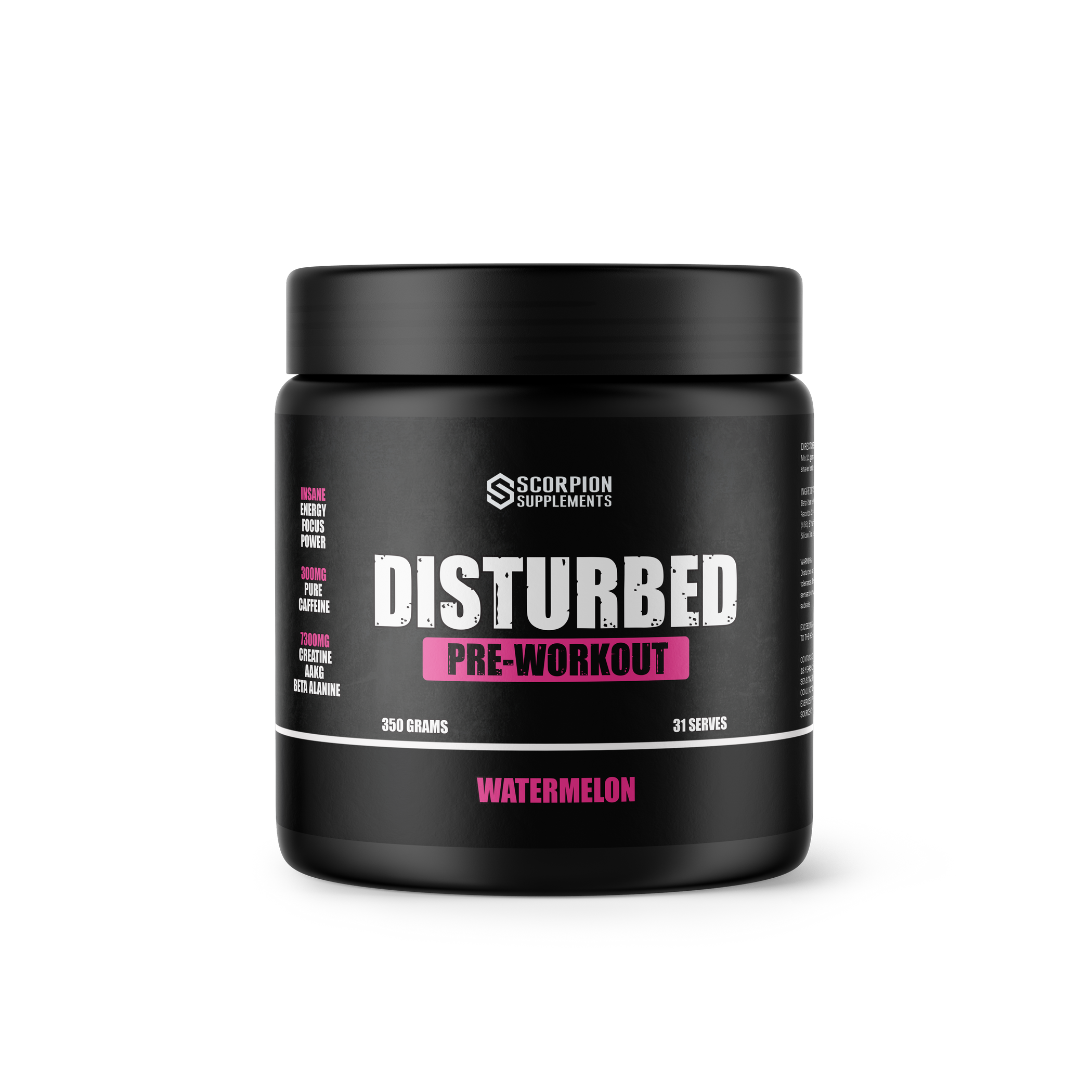 SCORPION DISTURBED PRE-WORKOUT 350G – Scorpion Supplements