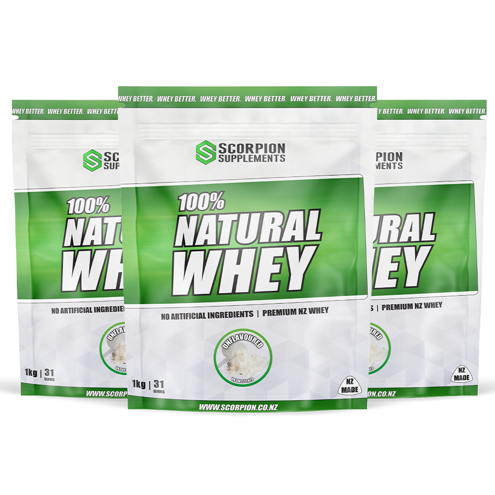 100% NATURAL WHEY PROTEIN 3KG – Scorpion Supplements