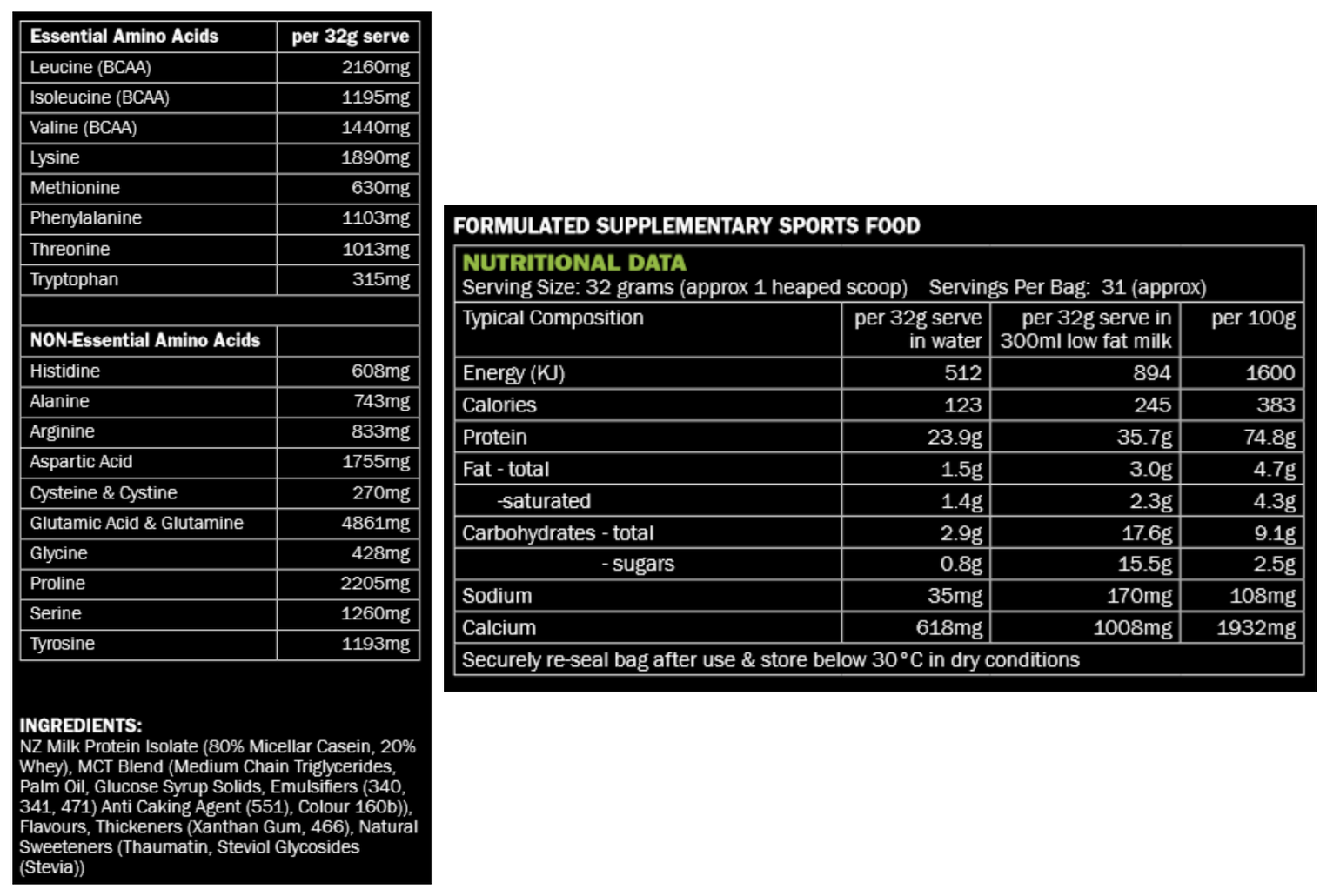 SCORPION CASEIN PROTEIN 2KG – Scorpion Supplements